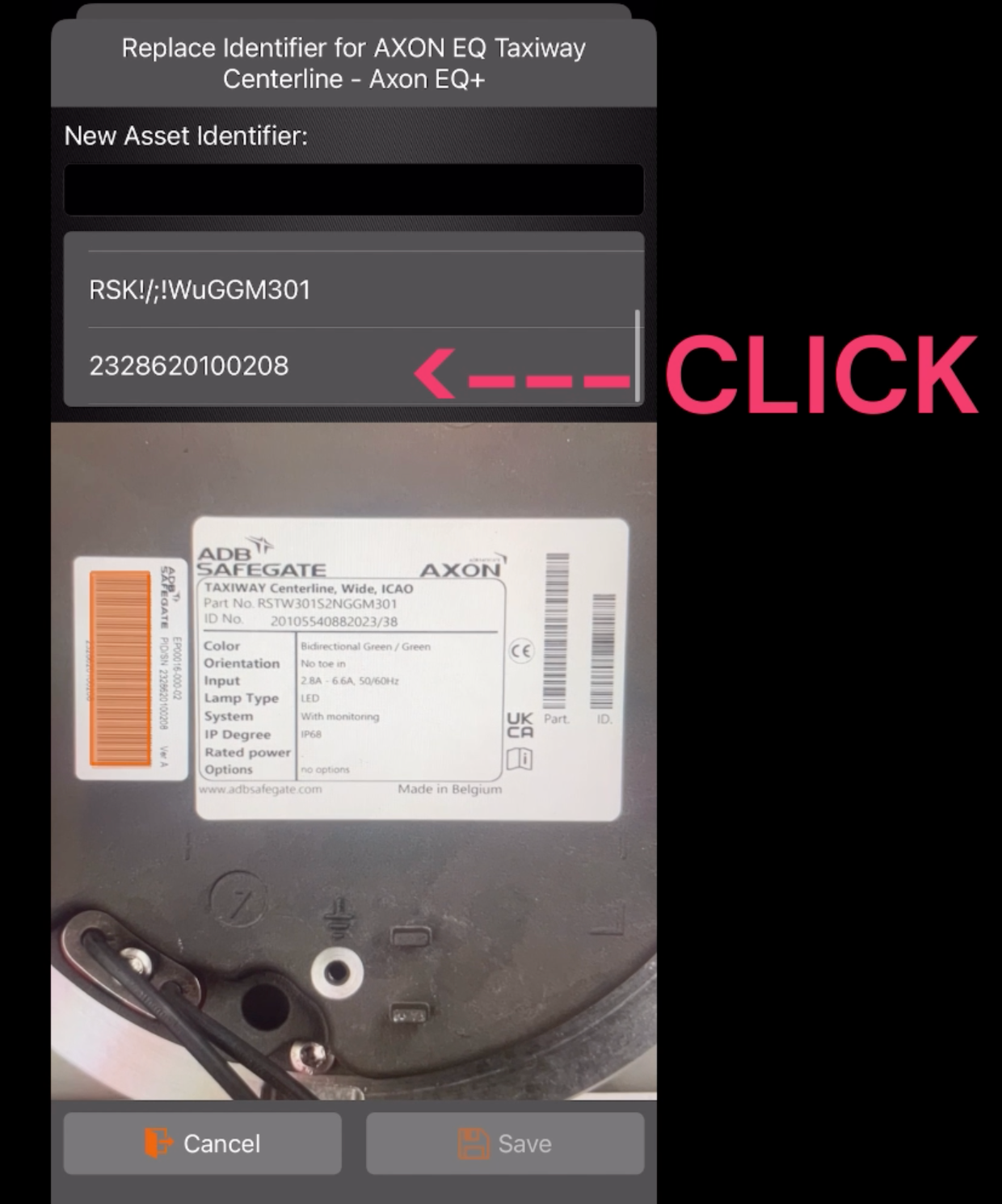 Axon EQ Serial number collection